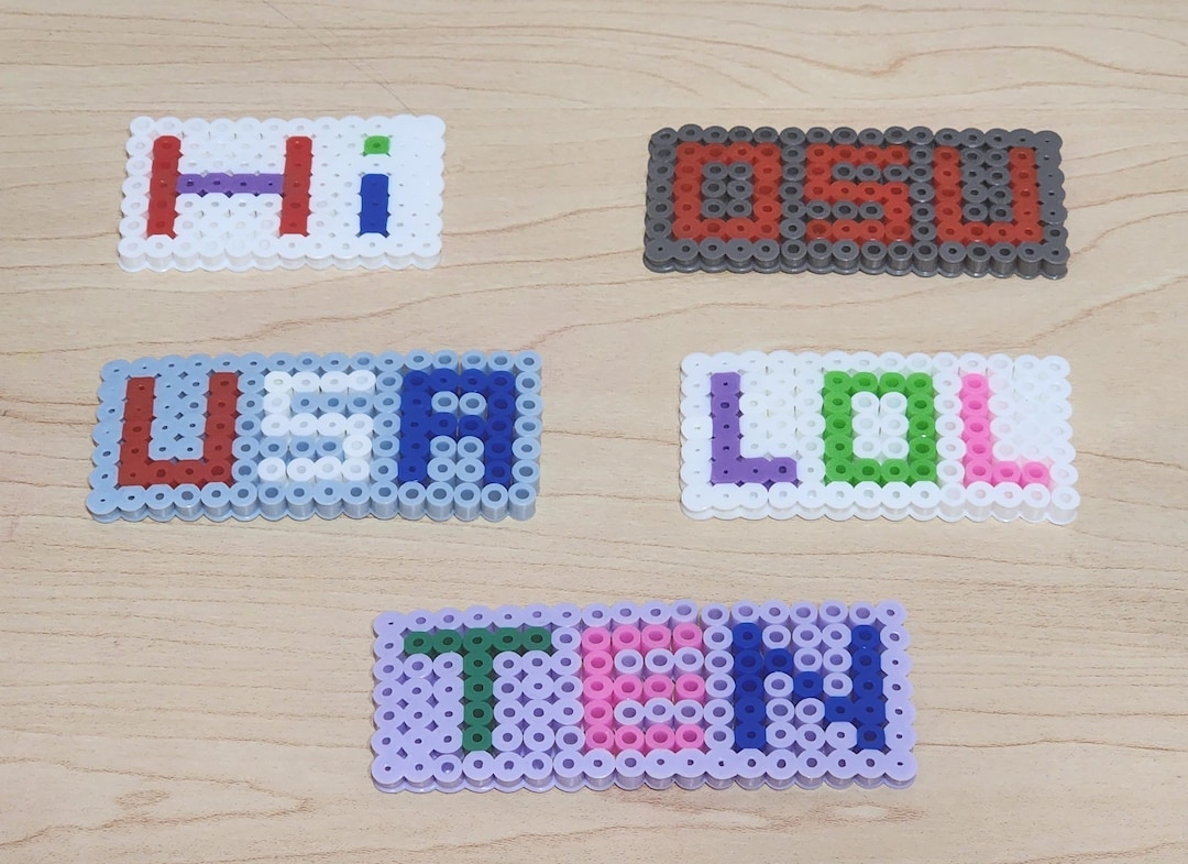 Misc Word Perler Beads -- Hi, LOL, USA, OSU, Custom Orders Upon Request ...