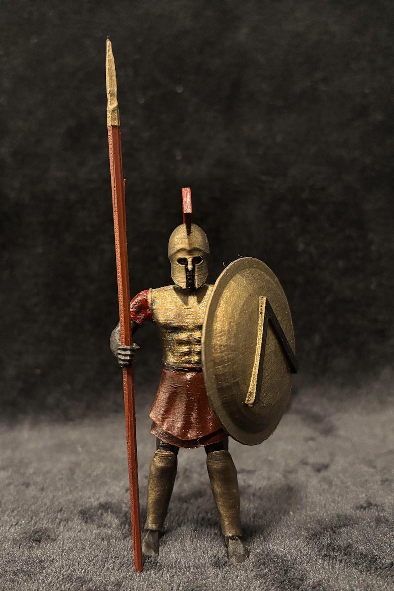 Spartan Warrior Phalanx: Hand-painted Greek Hoplite Figures (90mm) - Etsy