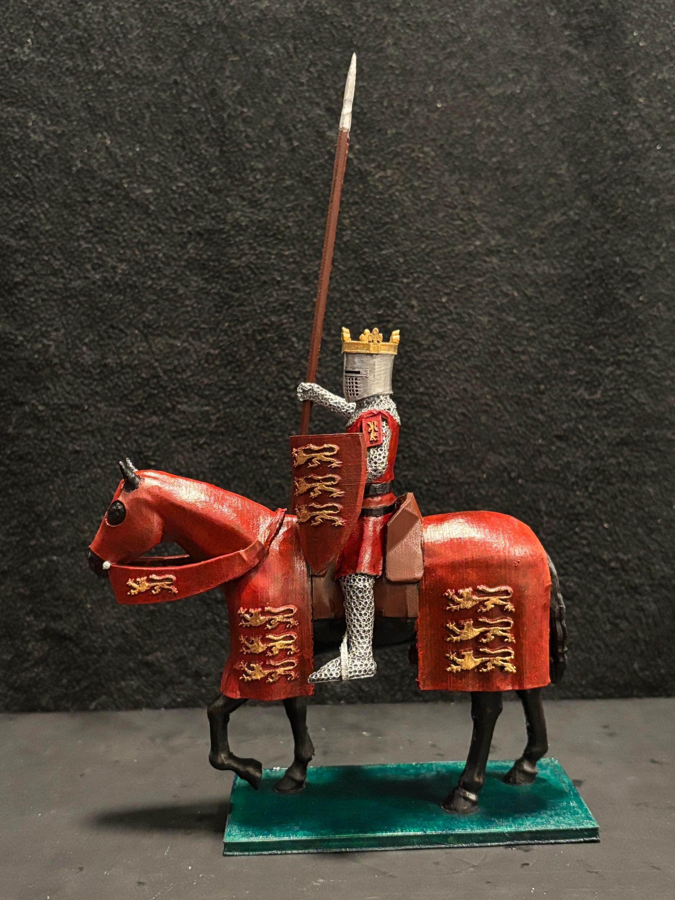 Mounted English Knight Cavalry, Richard the Lionheart, King of England ...