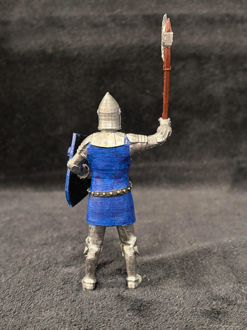 French Knight, 1/18 Scale (90mm) Miniature, High Medieval Period, 3D ...