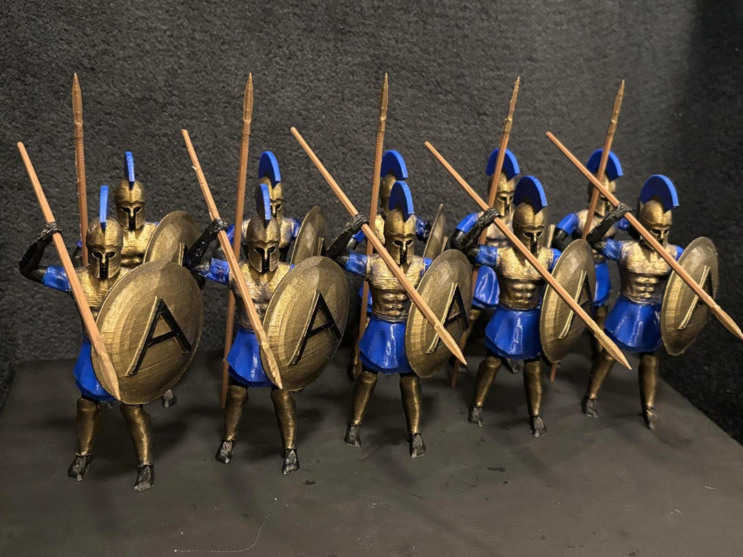 Greek Warrior Phalanx: Hand-painted Greek Hoplite Figures (90mm) - Etsy
