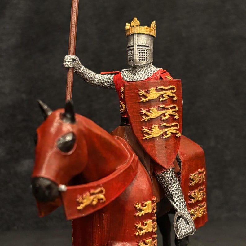 Mounted English Knight Cavalry, Richard the Lionheart, King of England ...