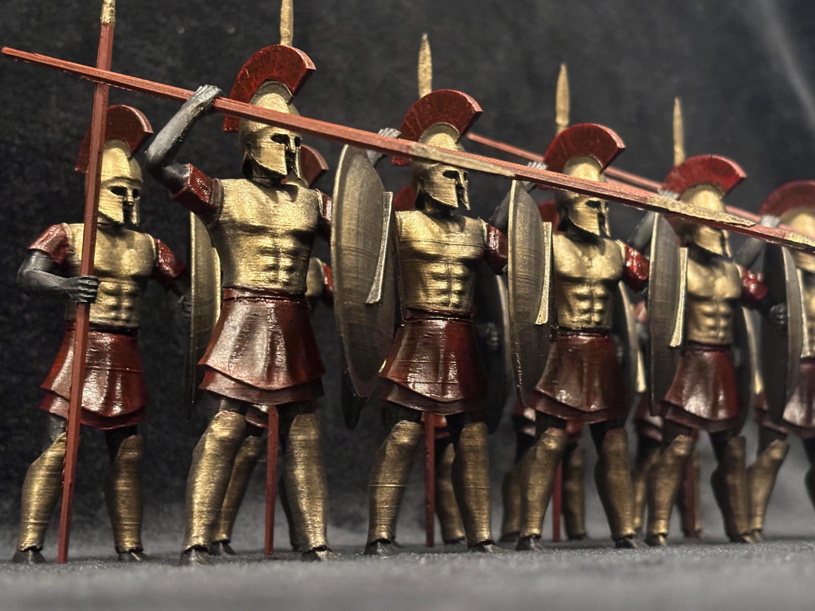 Spartan Warrior Phalanx: Hand-painted Greek Hoplite Figures (90mm) - Etsy