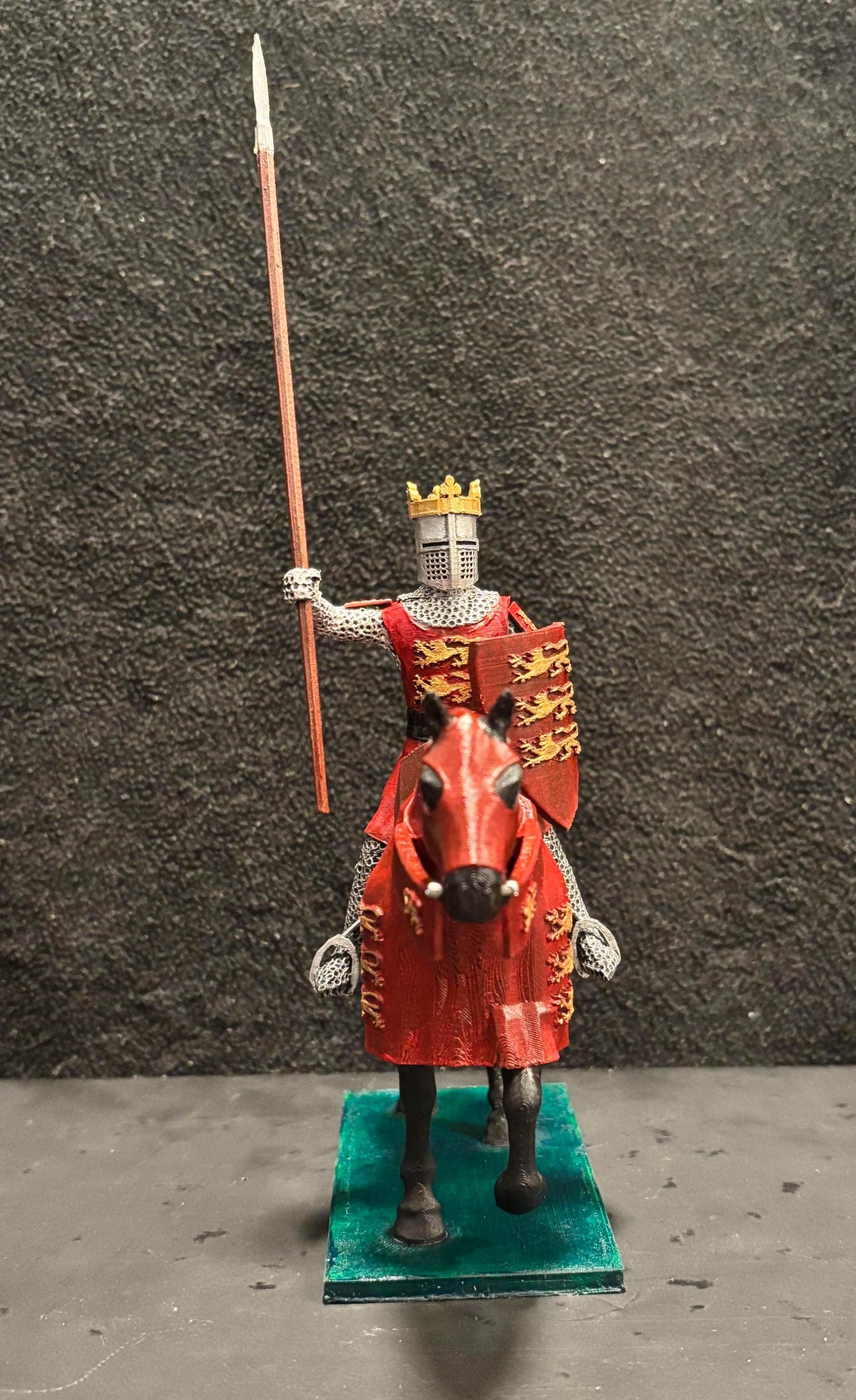 Mounted English Knight Cavalry, Richard the Lionheart, King of England ...
