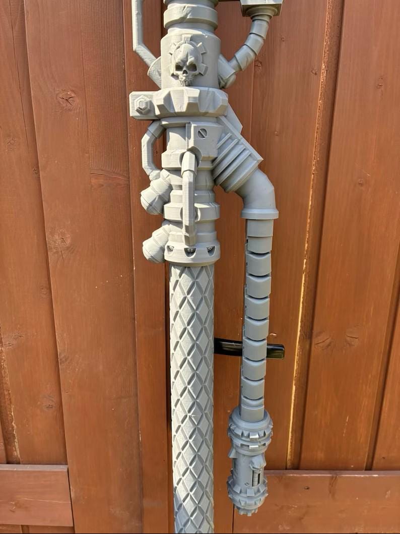 3D Printed Cyber Priest Axe: Full Scale Sci-fi Cosplay Prop - Etsy