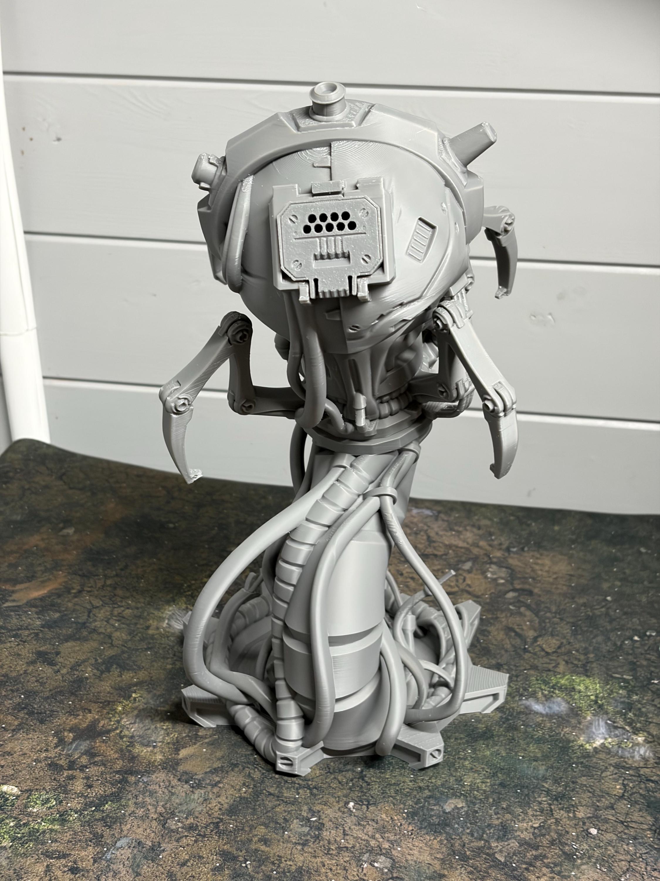 3D Printed Servant Skull Dice Tower - Cyberpunk Martian Priest Machine ...