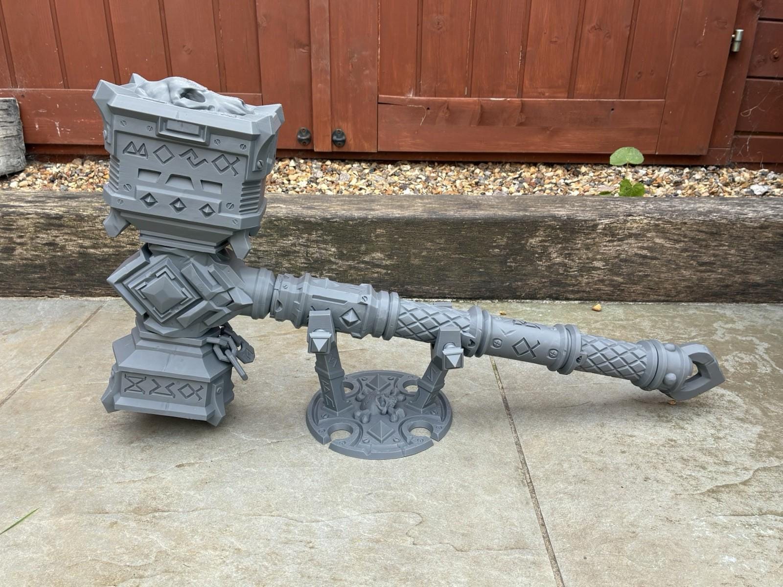 Warhammer Space Viking Rune Hammer Prop 3D Printed Full Scale Life Size ...