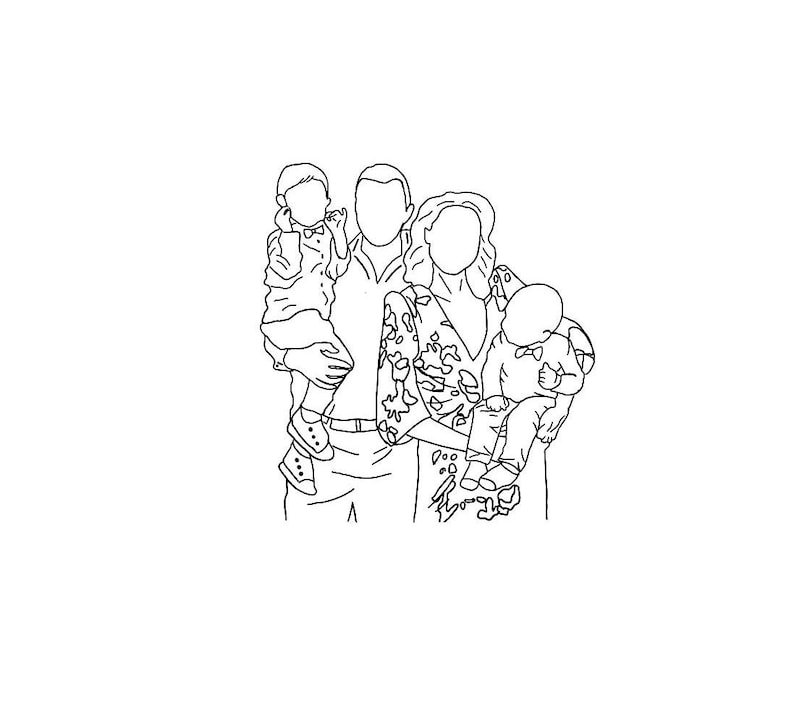 Custom Faceless Couple Portrait | Pets | Wedding | Mothers Day Gift ...