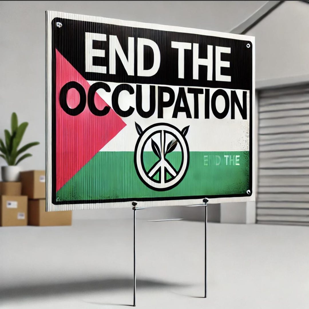 End the Occupation Lawn Sign – Pro-palestine Solidarity Yard Sign | Activism for Justice and ...
