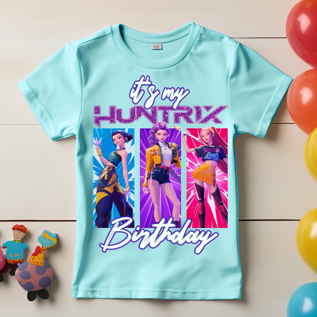 Huntrix Birthday PNG, Kpop Demon Hunters, It’s My Birthday Design, Cute ...