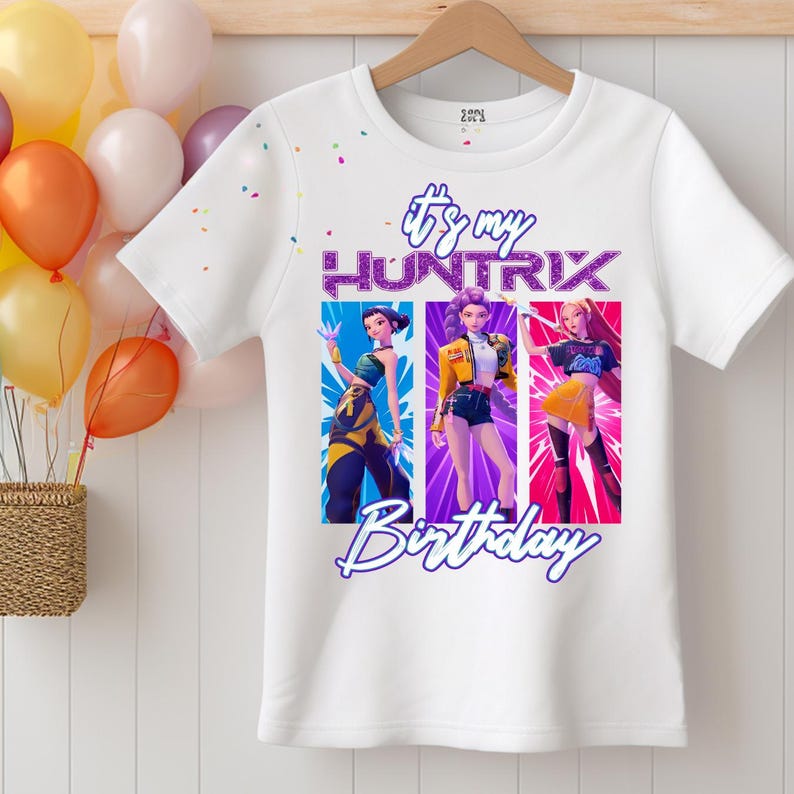 Huntrix Birthday PNG, Kpop Demon Hunters, It’s My Birthday Design, Cute ...