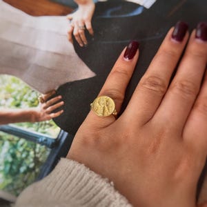 Hecate Ring, Witch Goddes Hecate Ring, Greek Mythology Coin Ring, Ancient Goddess Jewelry in ...