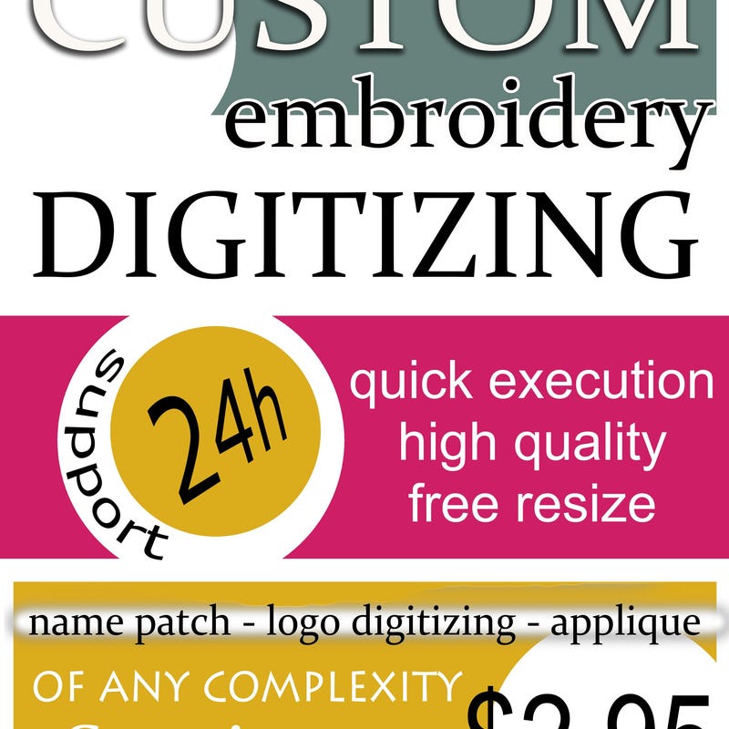Custom Embroidery Logo - Etsy