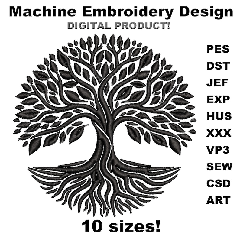 Tree of Life Machine Embroidery Design, Tree of Life Embroidery Designs ...