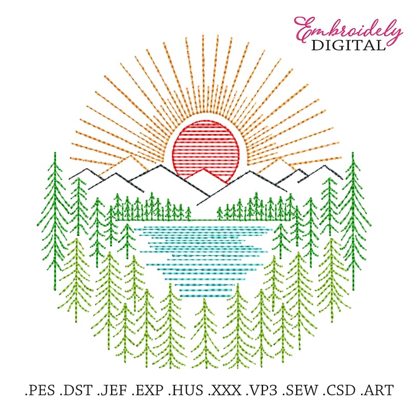 Embroidery Landscape - Etsy