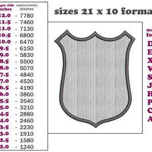 Shield Applique Machine Embroidery Designs: Crests, Emblems (DST, PES ...