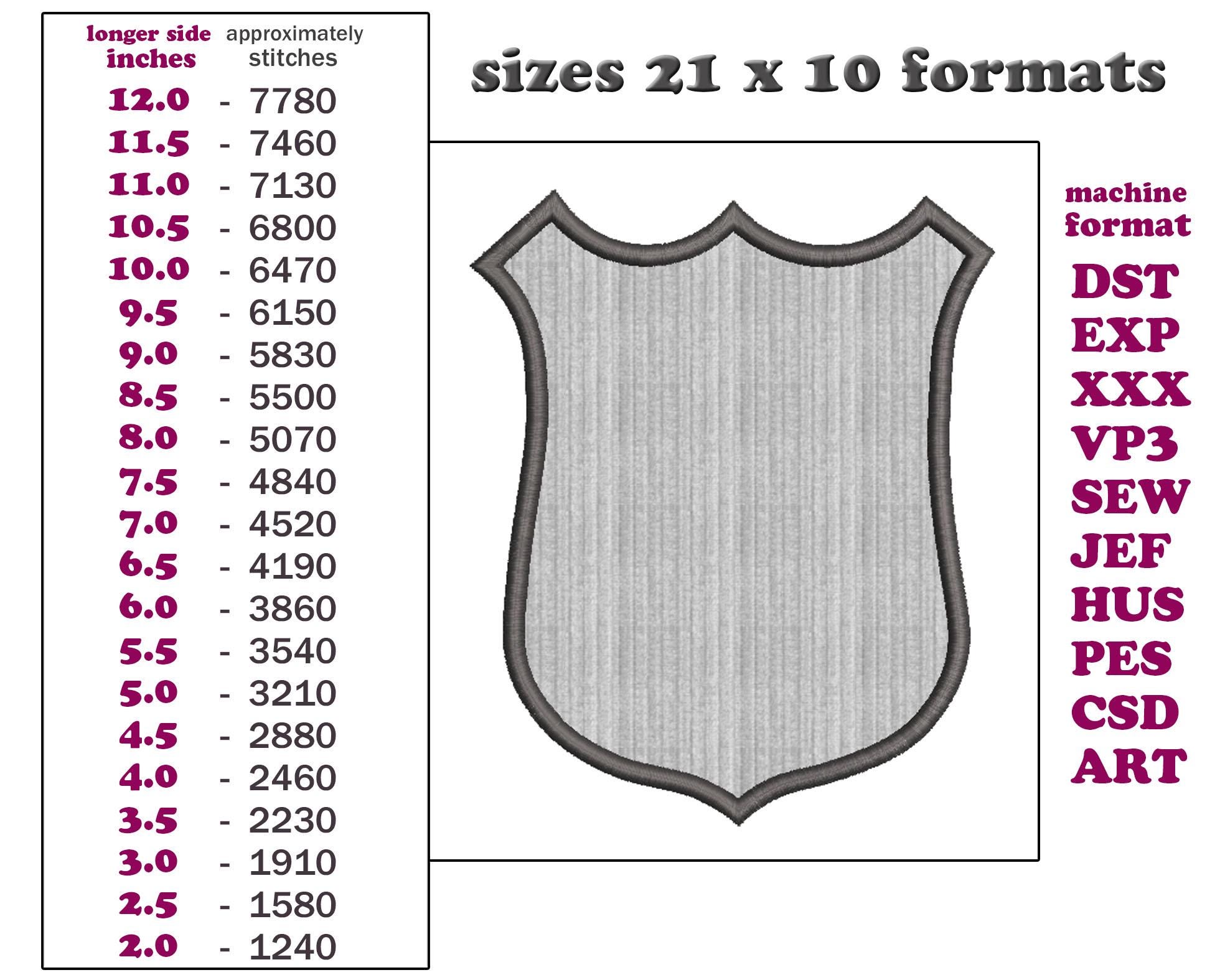 Shield Applique Machine Embroidery Designs Set Timeless Designs for ...