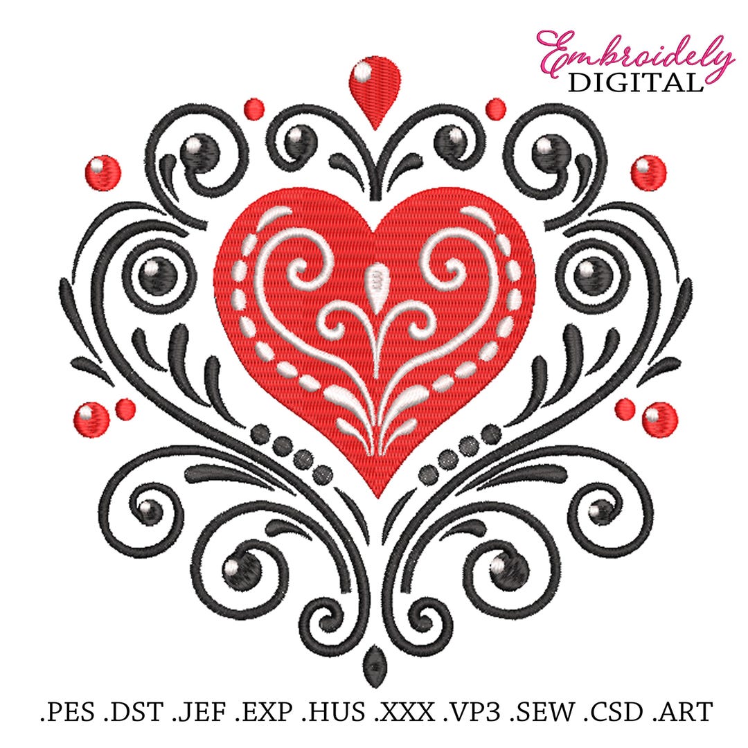Hearts Embroidery Design, Love Hearts Machine Embroidery Designs ...