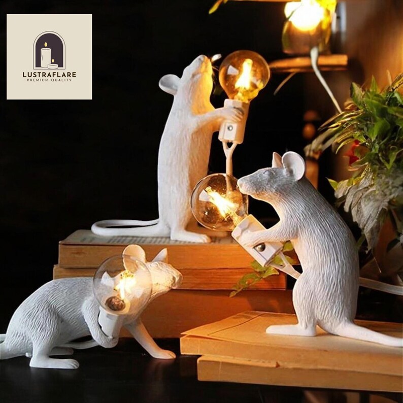 Nordic Mouse LED Table Lamp Adorable Modern Art Deco Light for Home ...