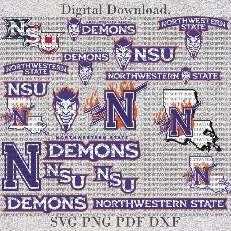 Northwestern State University SVG, Demons SVG, College, NSU, Athletics ...