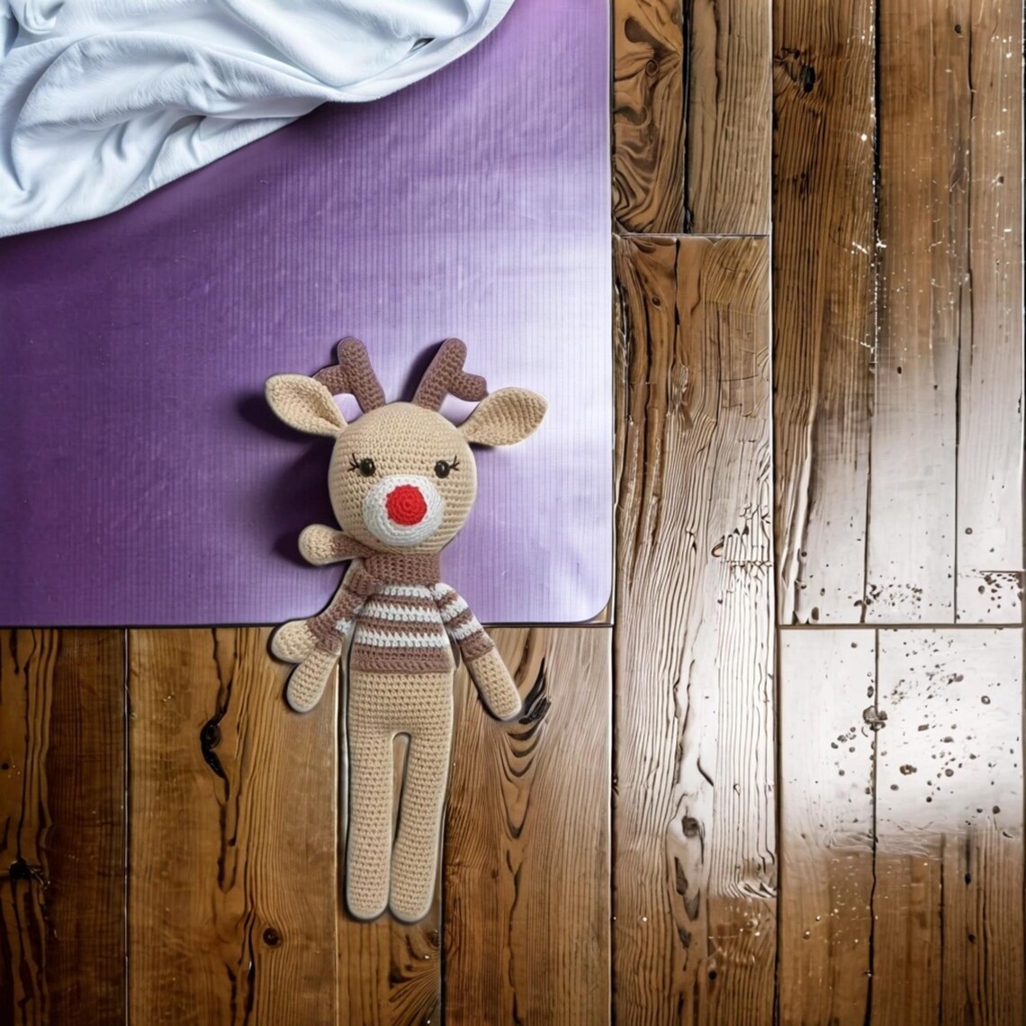 Personalized Crochet Reindeer Plush: Handmade Christmas Toy, Eco ...