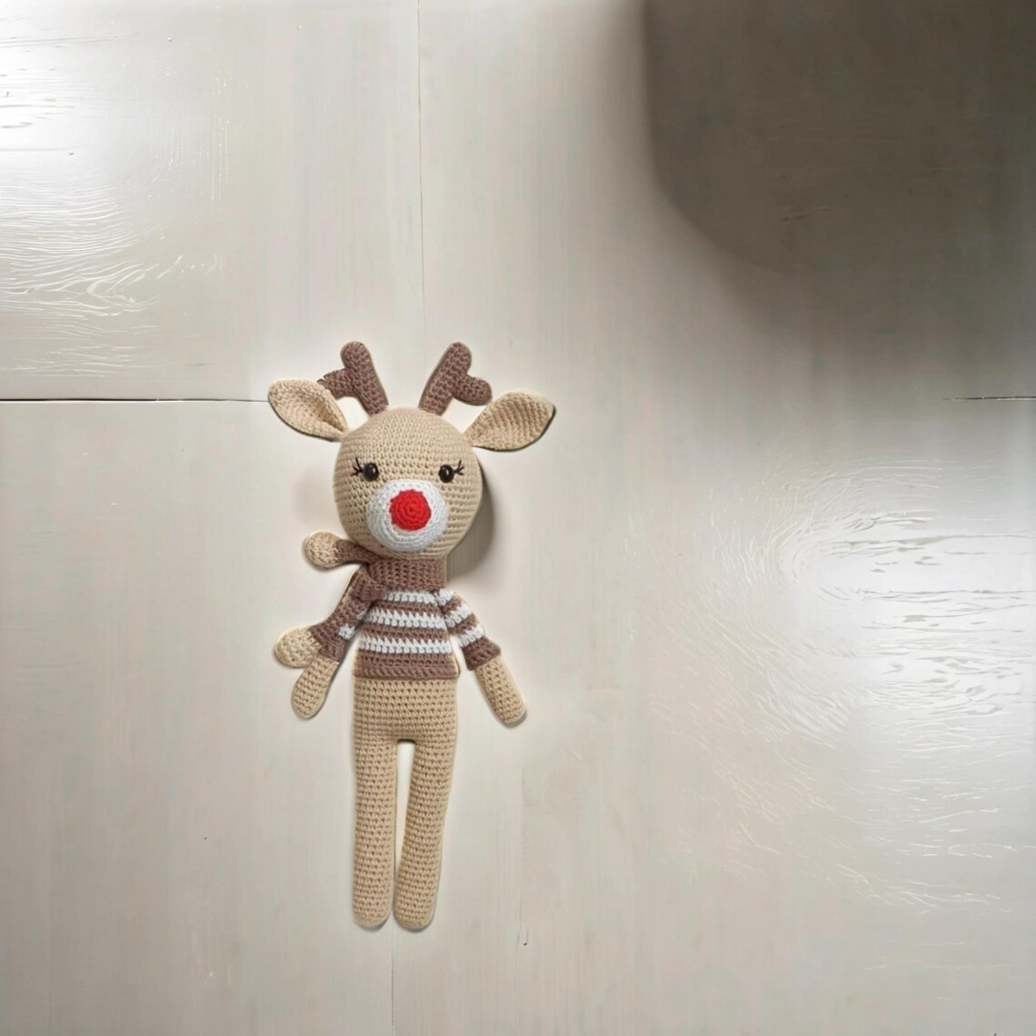Personalized Crochet Reindeer Plush: Handmade Christmas Toy, Eco ...