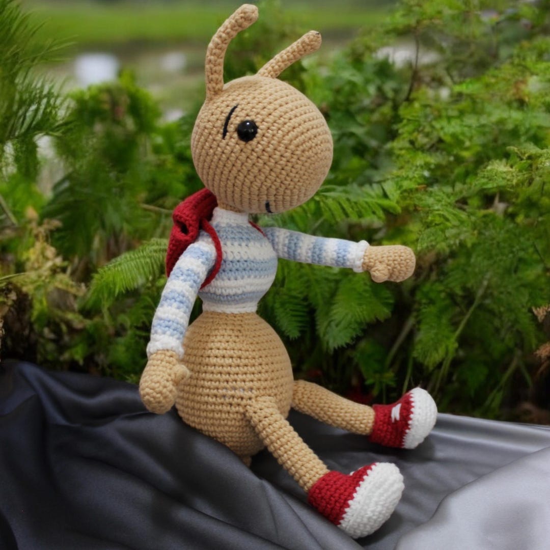 Amigurumi Ant Plush: Handmade Crochet Stuffed Toy, Personalized Nursery ...