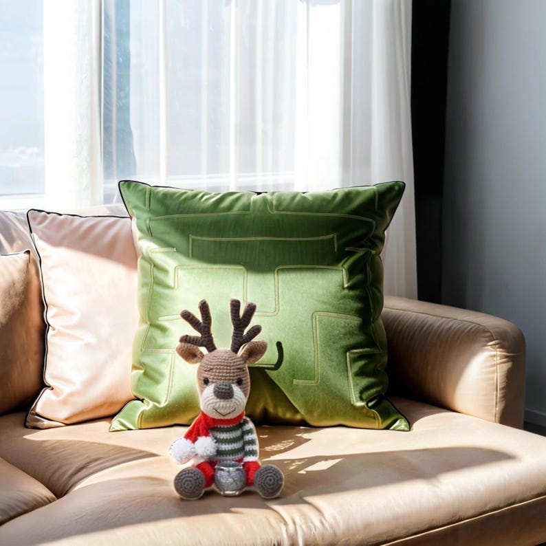 Personalized Crochet Reindeer Plush: Handmade Christmas Toy, Eco ...