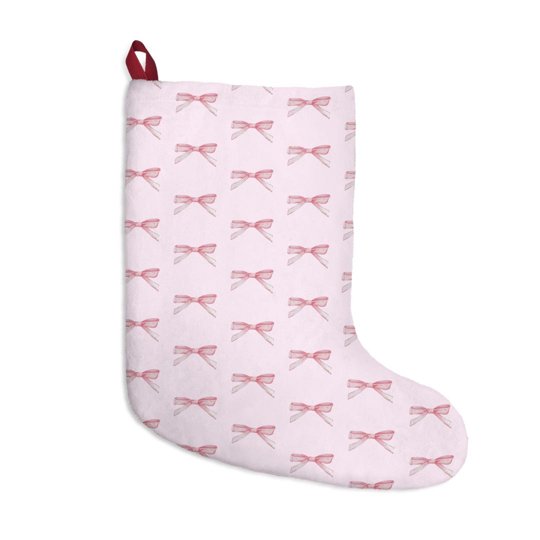 Bow Stocking , Cute Stocking, Pink Stocking - Etsy
