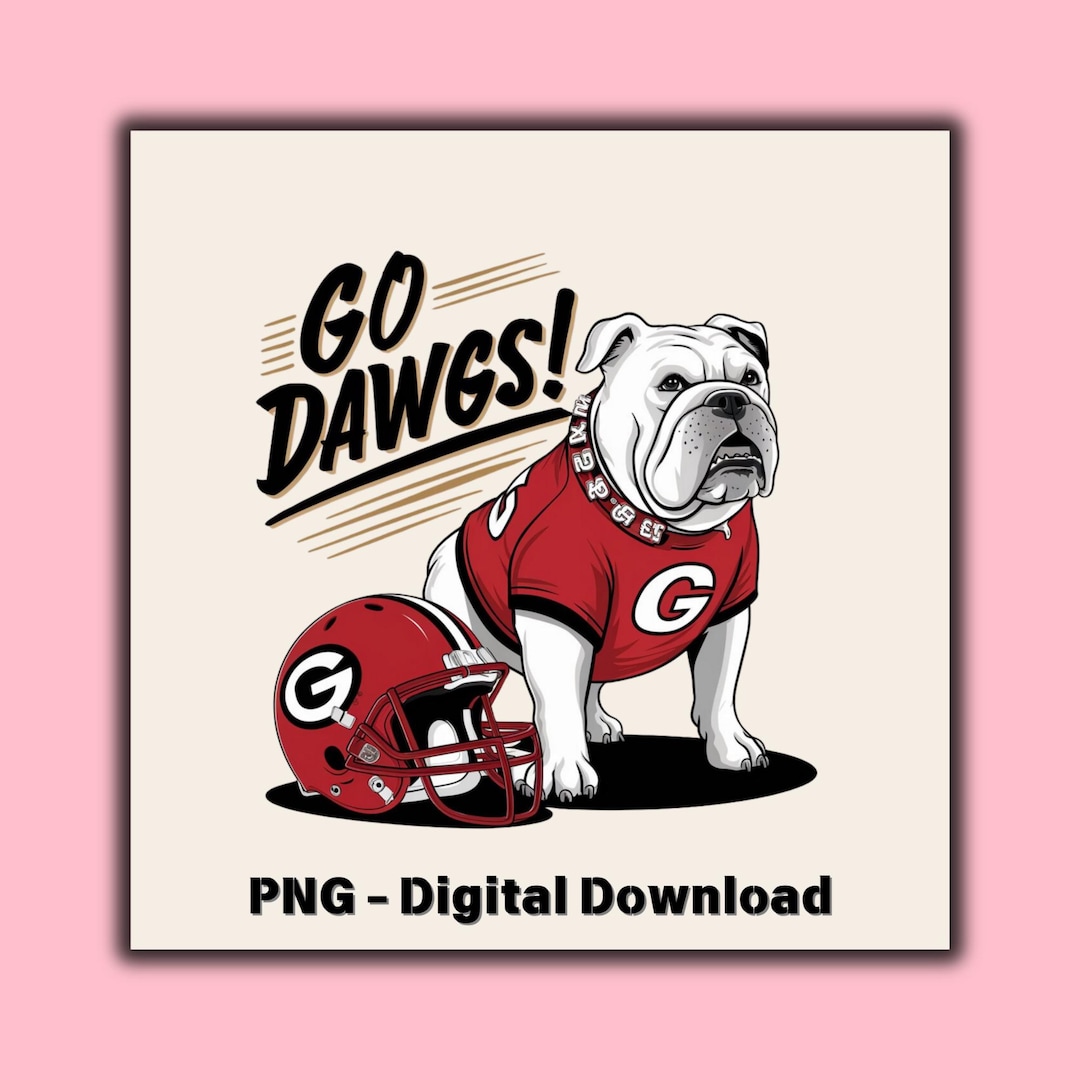 Go Dawgs Digital Design, Football Themed Printable. Dawgs Fan Art ...