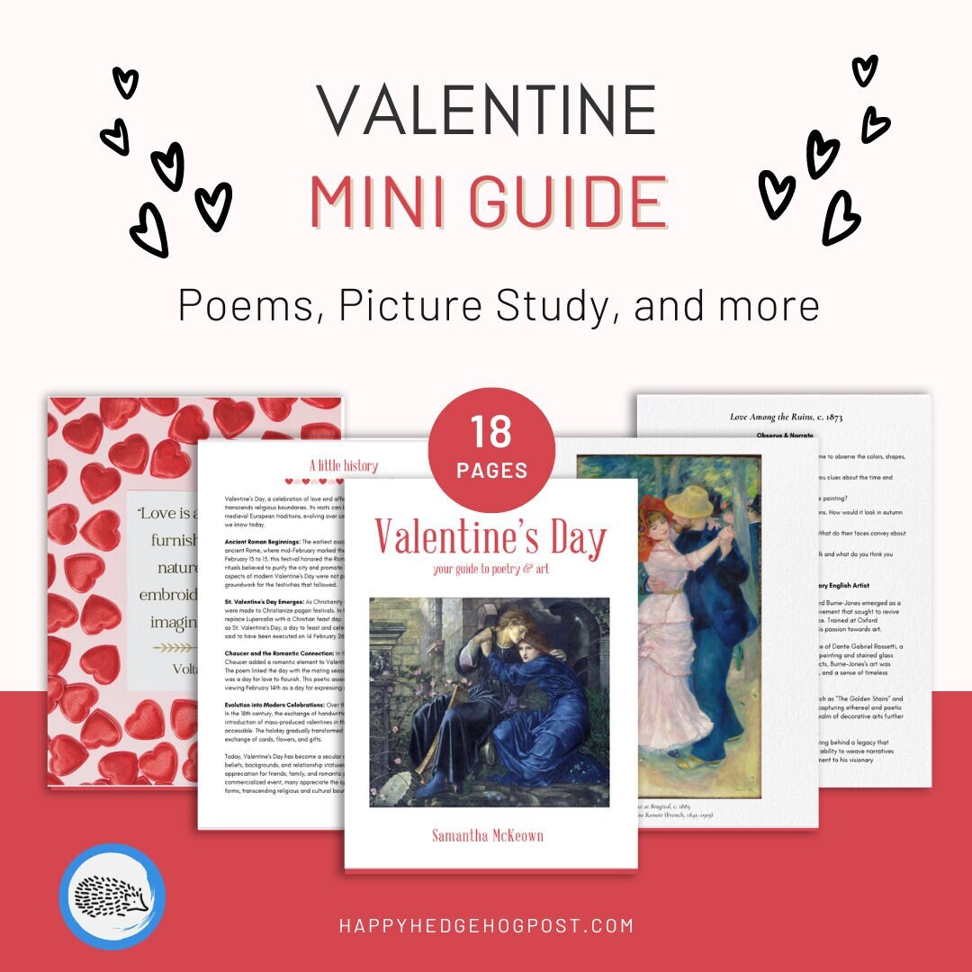 Mini Valentine Guide PDF | Art & Poems | Charlotte Mason Morning Basket ...