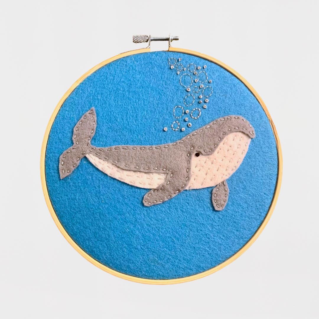 Felt Whale Wall Art Craft Pattern | PDF Download| Hand Sewing ...