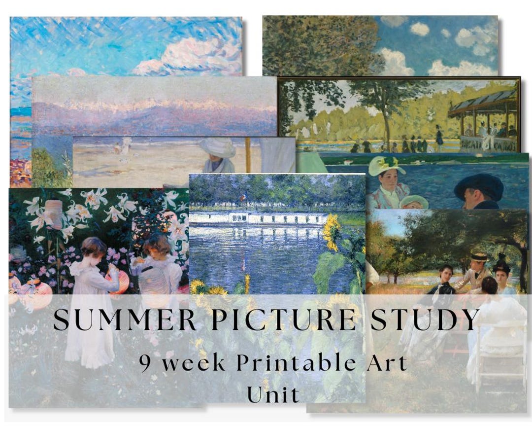 Summer Picture Study PDF | Impressionist Printable Art | Charlotte ...