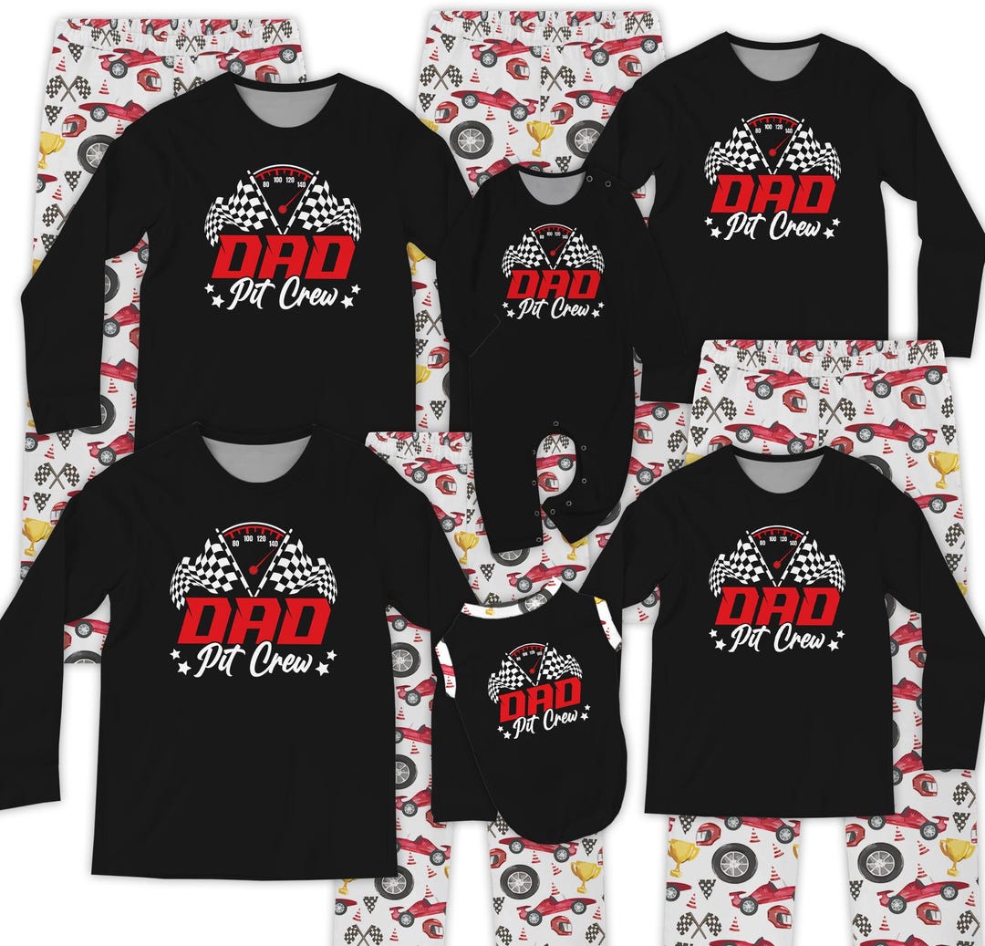 Personalized Pit Crew Pajamas: Matching Family Racing Jammies - Etsy