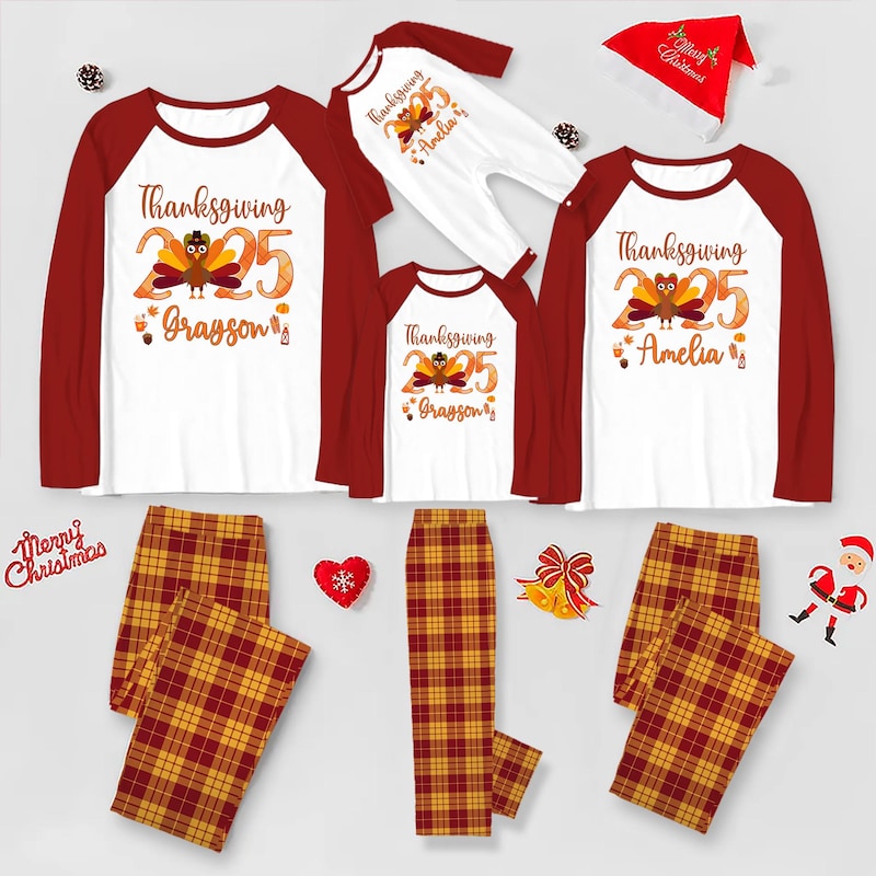 Thanksgiving Pajamas Family - Etsy
