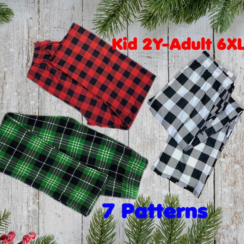 Plaid Family Pj Bottoms - Etsy