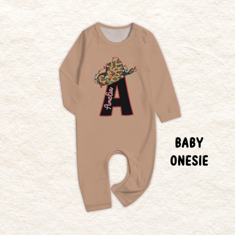 Personalized Western Christmas Pajamas: Family Matching Cowboy Pjs - Etsy