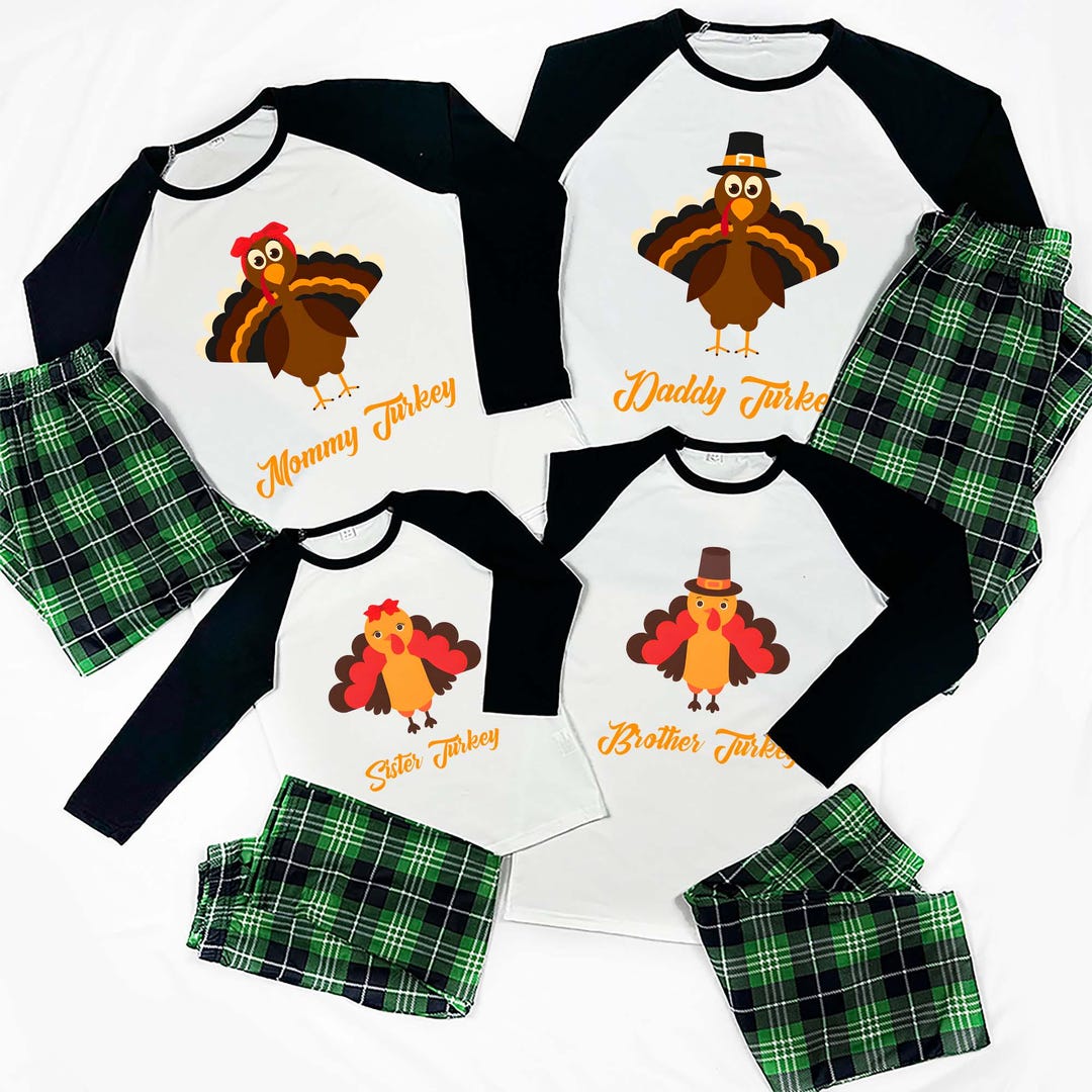 Matching Thanksgiving Pajamas, Personalized Pajamas for Thanksgiving ...