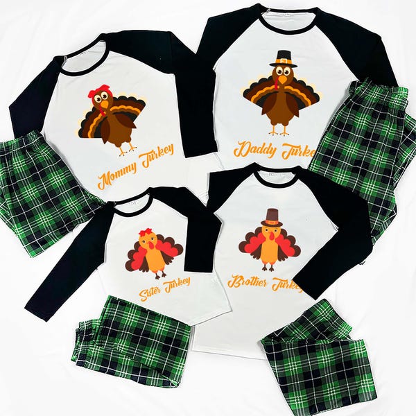 Thanksgiving Pajamas Family - Etsy