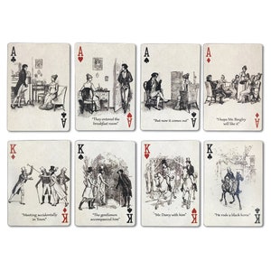 Pride and Prejudice Themed Playing Cards, Full Deck, 54 Poker-size Card ...