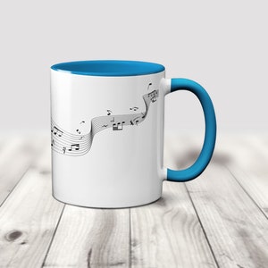 Music Notes Mug, Music Coffee Mug, Sheet Music Mug, Musician Mug, Music ...