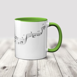 Music Notes Mug, Music Coffee Mug, Sheet Music Mug, Musician Mug, Music ...