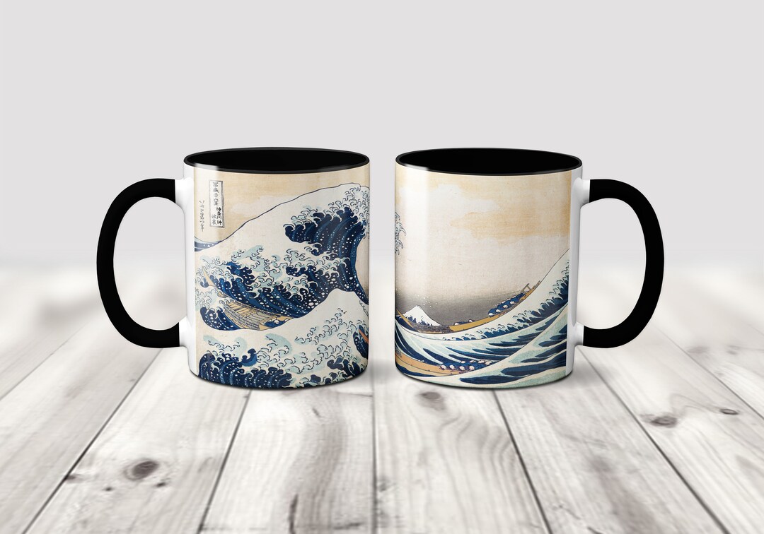 The Great Wave off Kanagawa Mug, Japanese Art Coffee Mug, Hokusai - Etsy