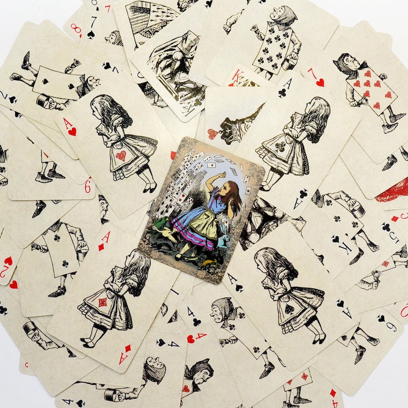 Alicia en el país de las maravillas temáticas de cartas de | Etsy