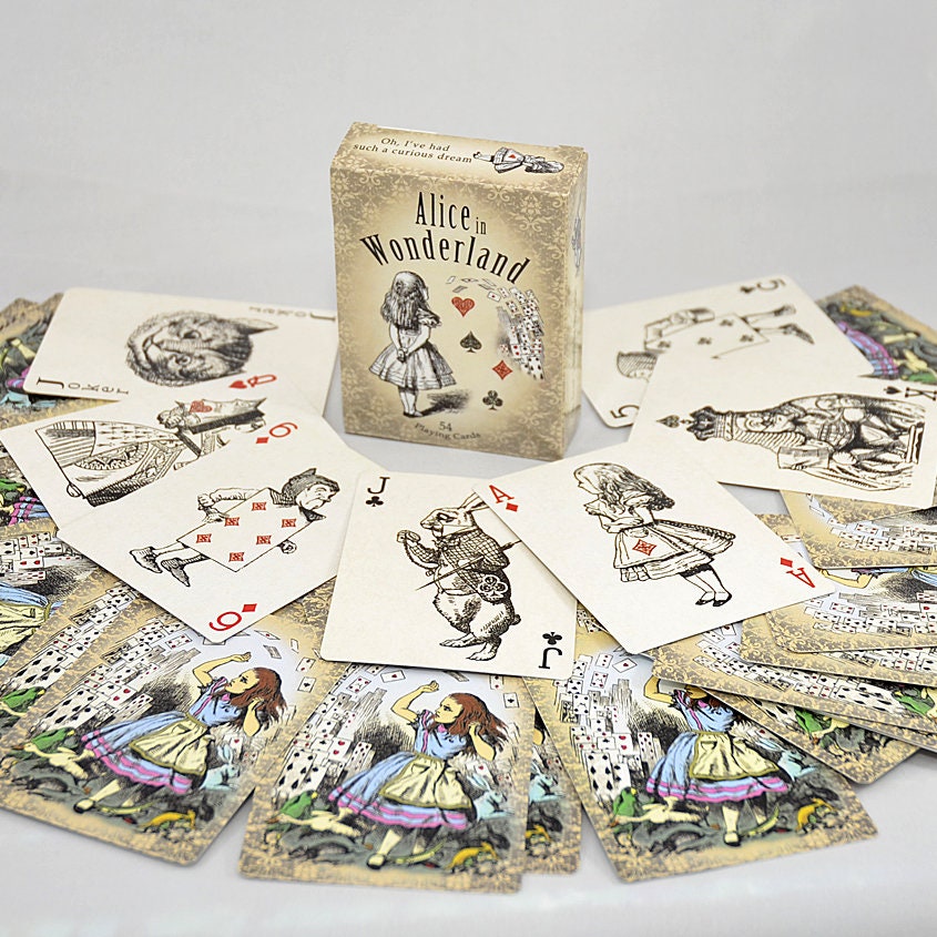Alicia en el país de las maravillas temáticas de cartas de juego ...