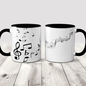 Music Notes Mug, Music Coffee Mug, Sheet Music Mug, Musician Mug, Music ...