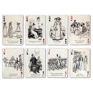 Pride and Prejudice Themed Playing Cards, Full Deck, 54 Poker-size Card ...