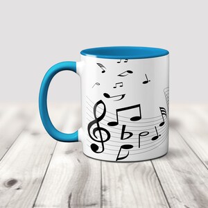 Music Notes Mug, Music Coffee Mug, Sheet Music Mug, Musician Mug, Music ...