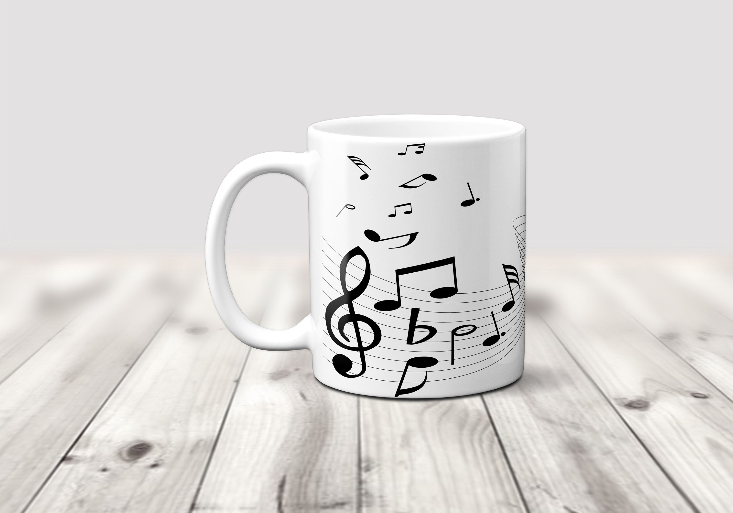 Music Notes Mug, Music Coffee Mug, Sheet Music Mug, Musician Mug, Music ...
