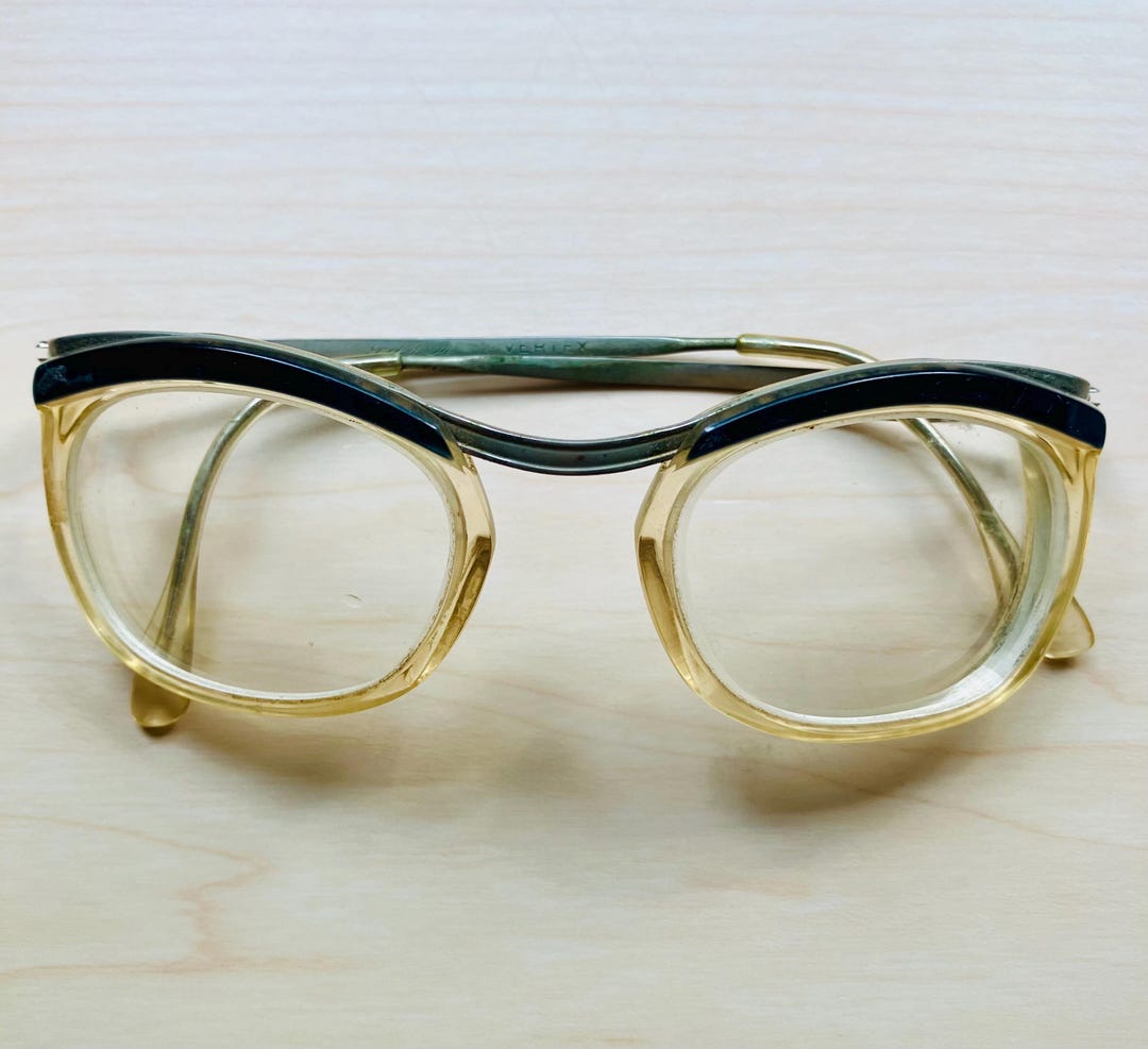 Eyeglasses Vintage 1950s Frames in Slate Blue With Silvertone Metal in ...